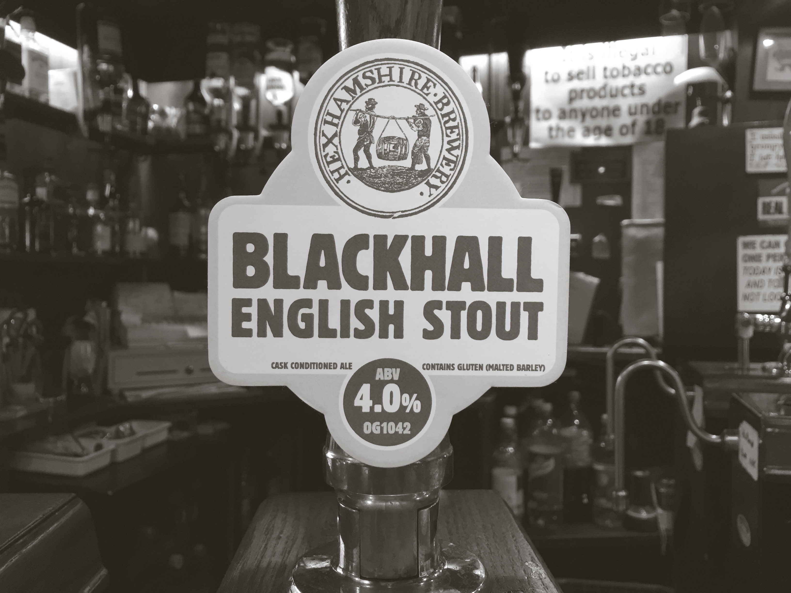 BLACKHALL ENGLISH STOUT - Hexhamshire Brewery